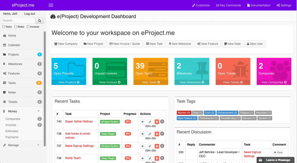 eProject.me Project Management - ValidWebs Web Development